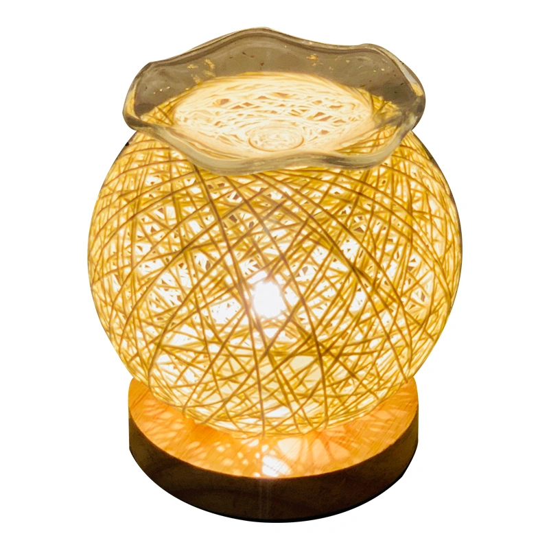 Sphere Hemp Rope Oil Burner Lamp | The Other Aesthetic