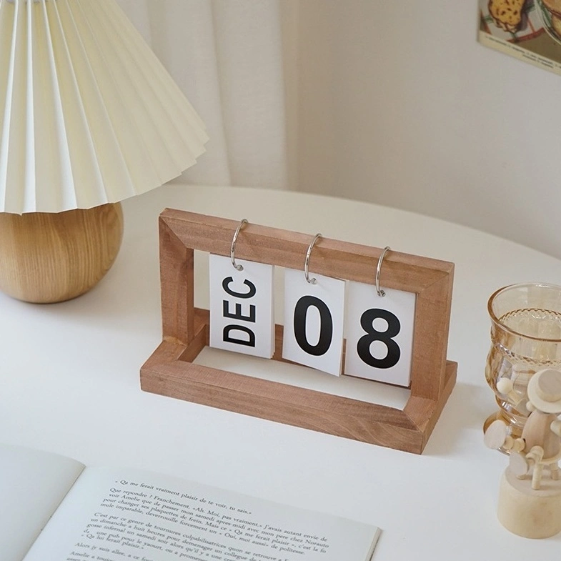 Wooden Flip Desk Calendar | The Other Aesthetic